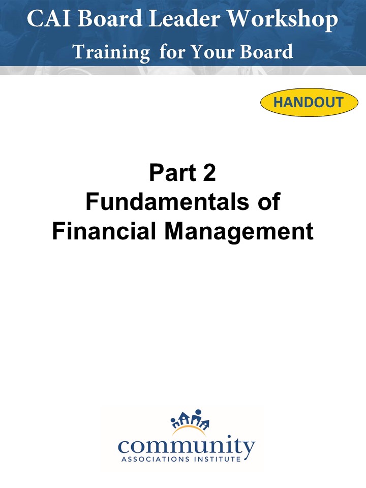 Part 2 Board Training Webinar March 15, 2023 HANDOUT - CAINE